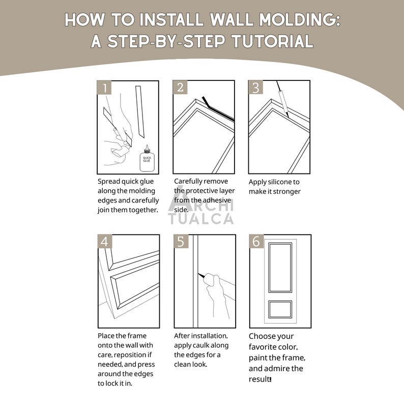 Wainscoting Wall Panel Kit – Peel & Stick Half Wall Molding – Pre-cut ...