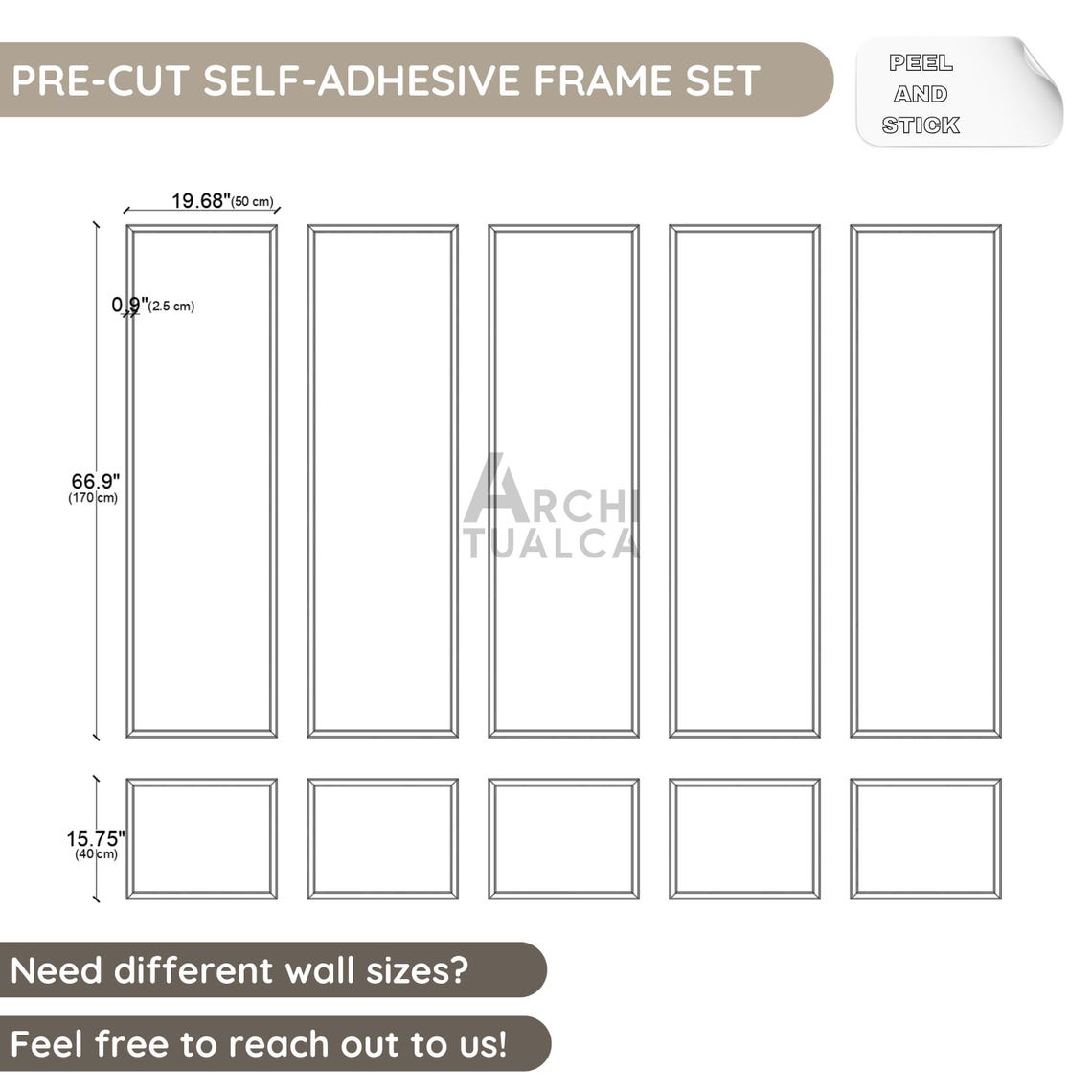 Wall Molding Kit for Accent Walls – Pre-cut Decorative Trim Panels ...