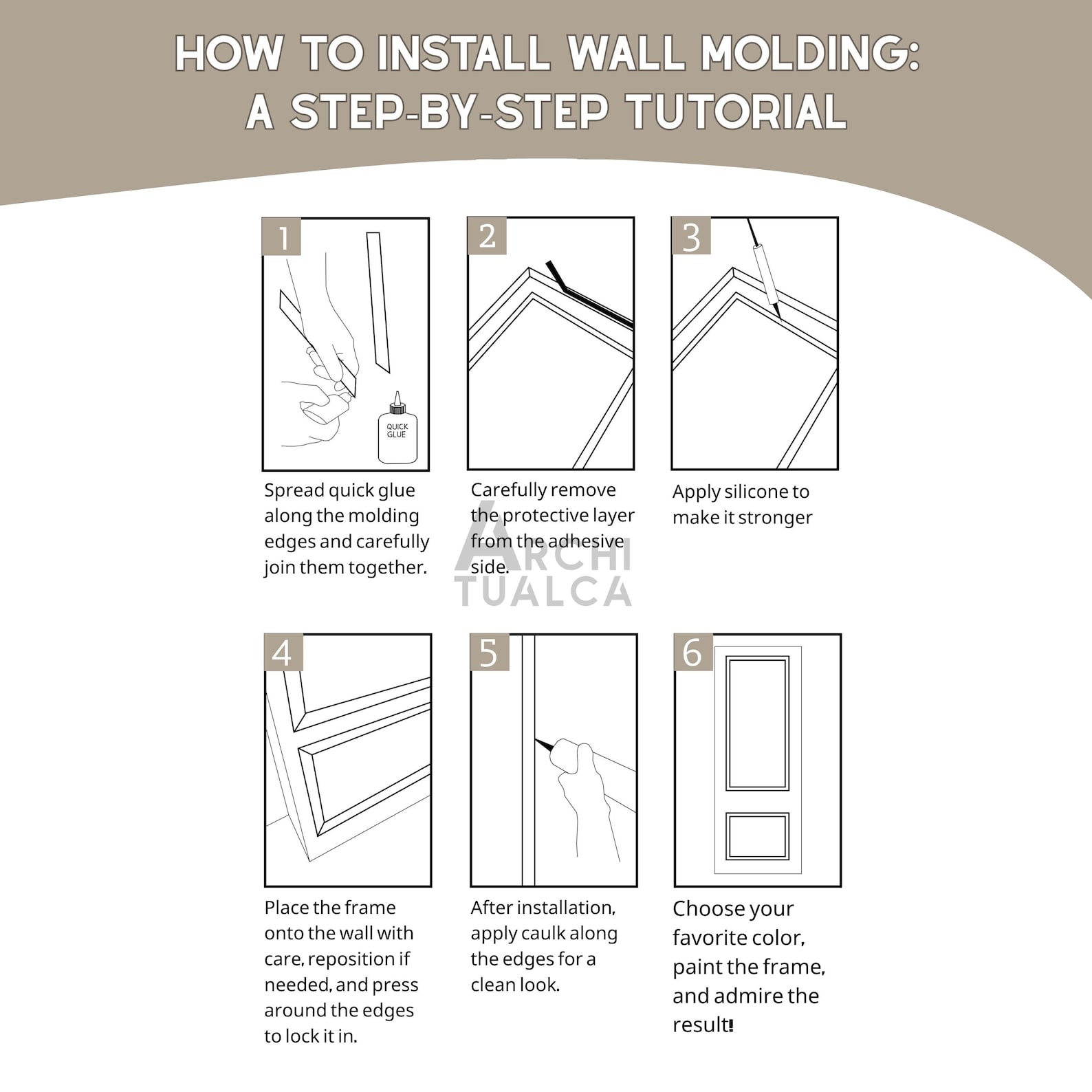 Full Wall Molding Kit – Pre-cut Decorative Trim Panels – Elegant Frame ...