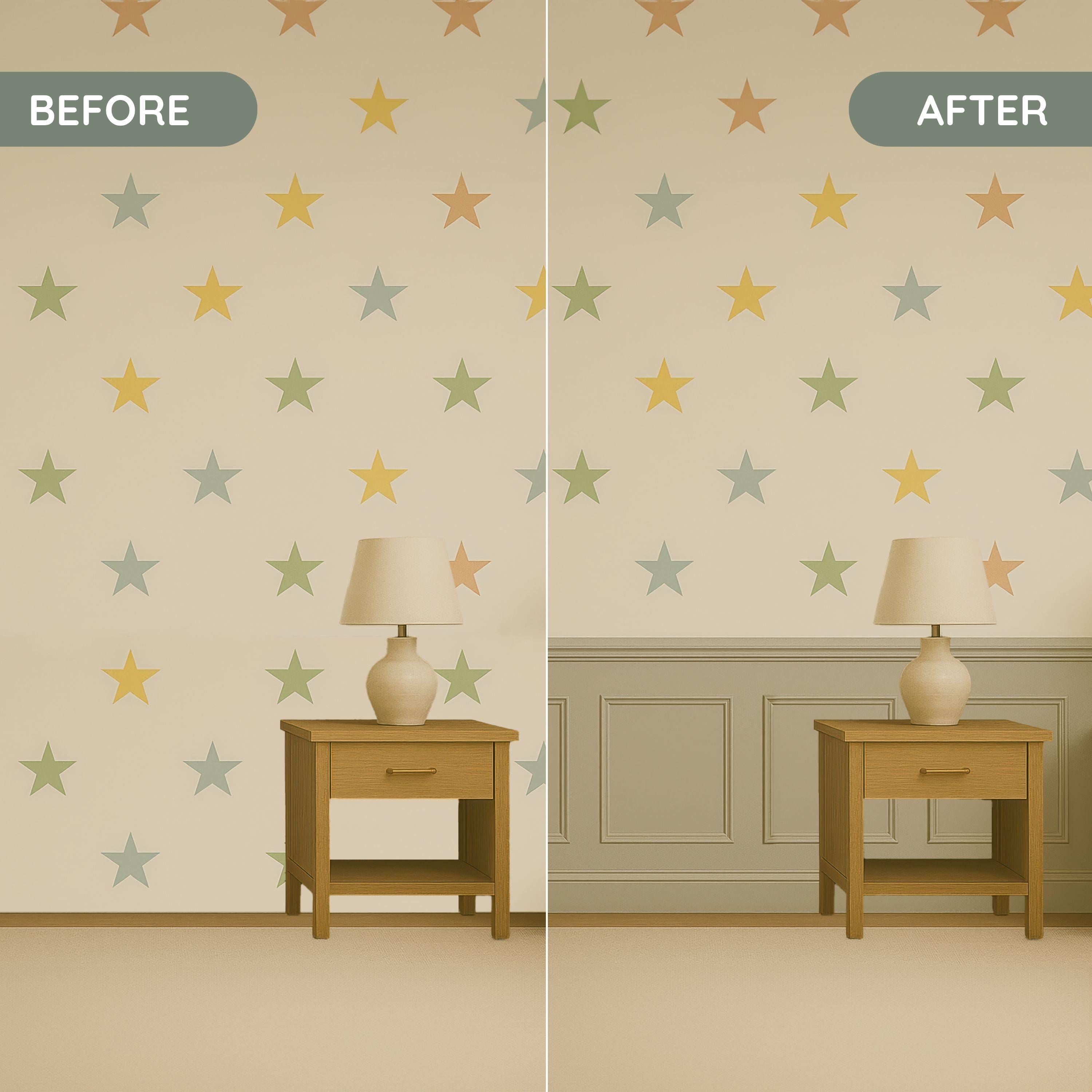 Pre-cut Wal Trim Molding - Half Wall Molding Kit- Paintable Wainscoting ...