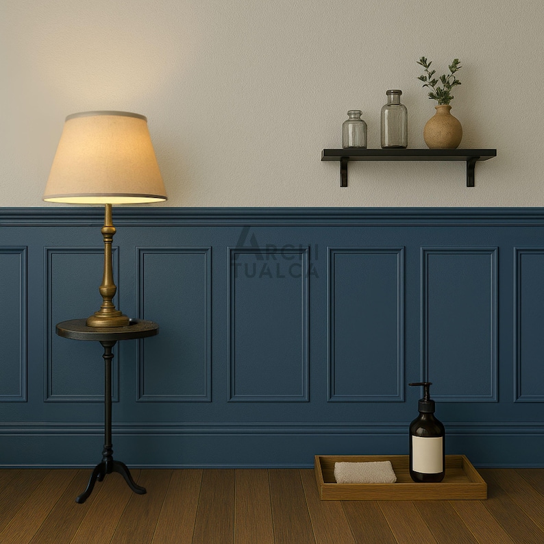 Peel and Stick Wainscoting Kit – Pre-cut Trim for Accent Walls – Half ...