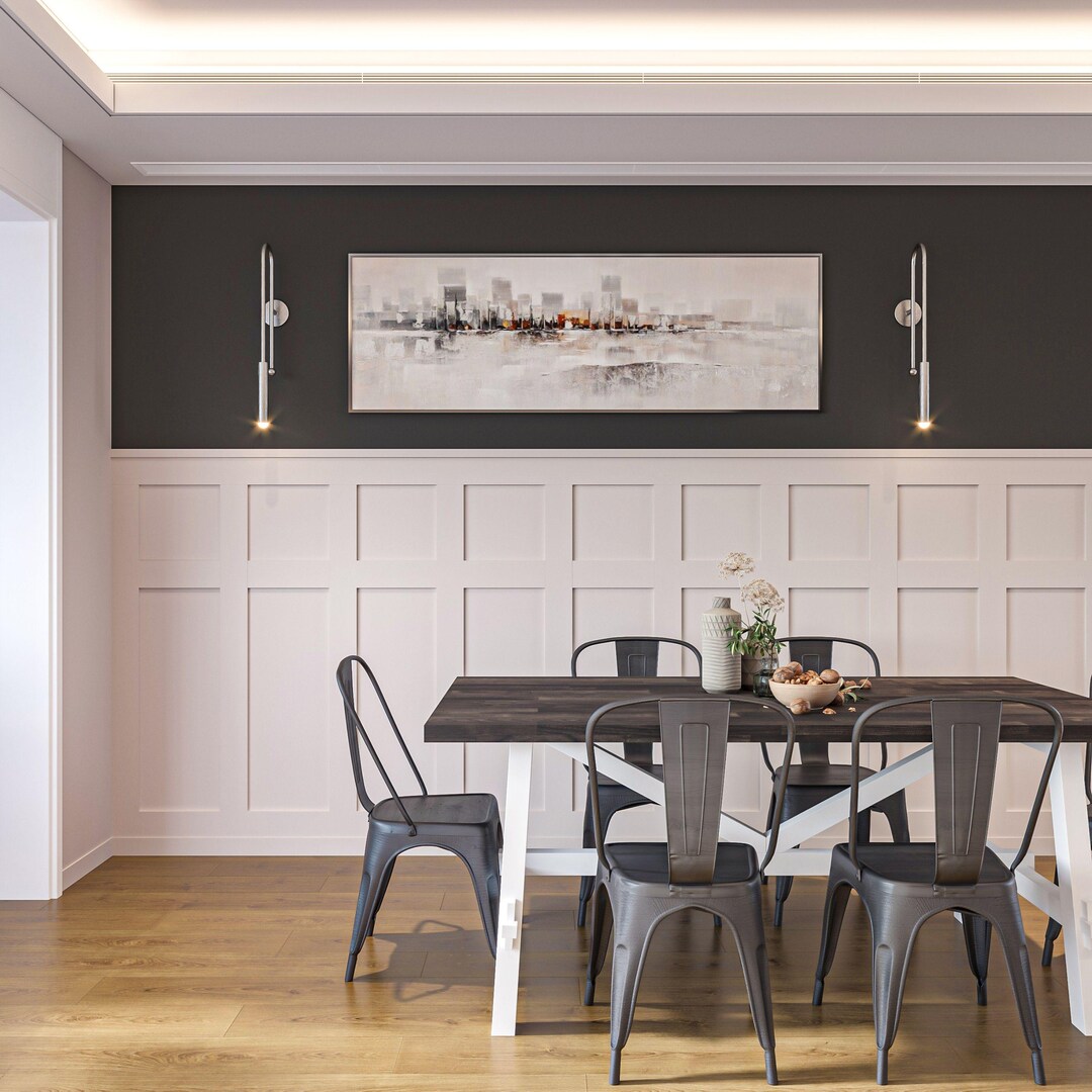 Peel and Stick Board and Batten Kit, 19-piece Wainscoting Wall Panels ...