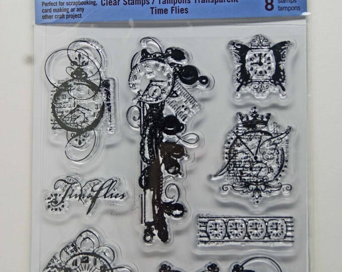 Recollections Clear Stamps -- Time Flies - Etsy