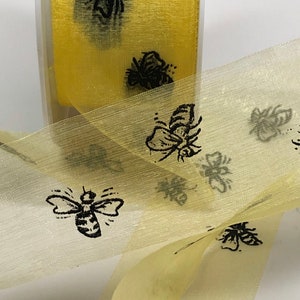 Sheer Bumble Bee Ribbon -- 1.5 Inches -- Yellow Black Bees - Etsy