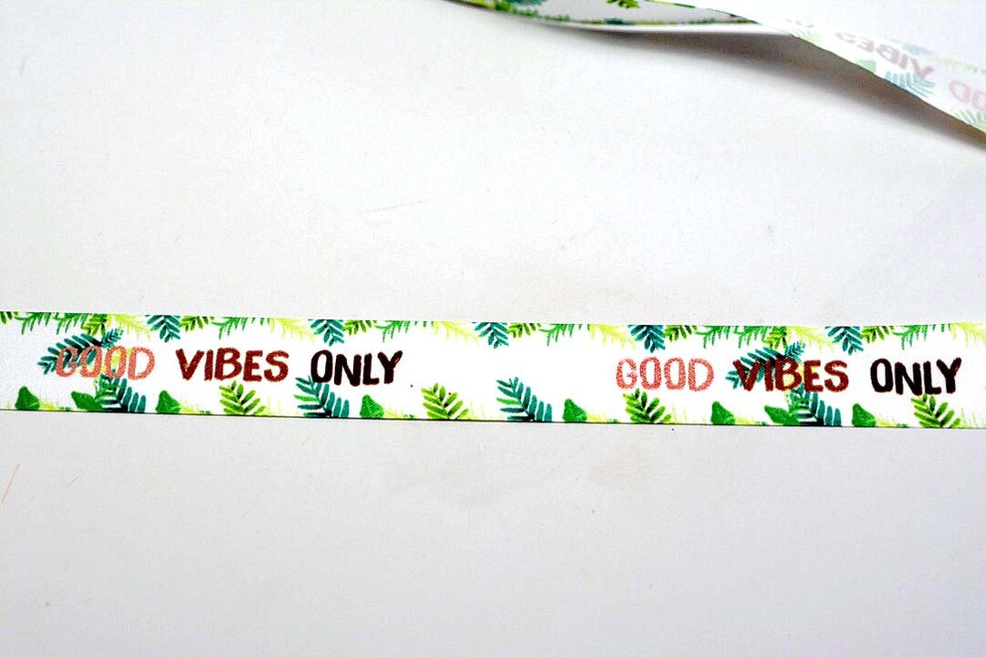 Inspirational Print Ribbon -- 1 Inch -- Good Vibes White -- 3 Yards - Etsy