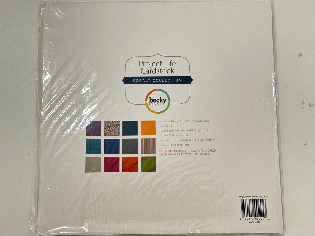 DESTASH Project Life - Becky Higgins - Project Life Cardstock - Cobalt ...