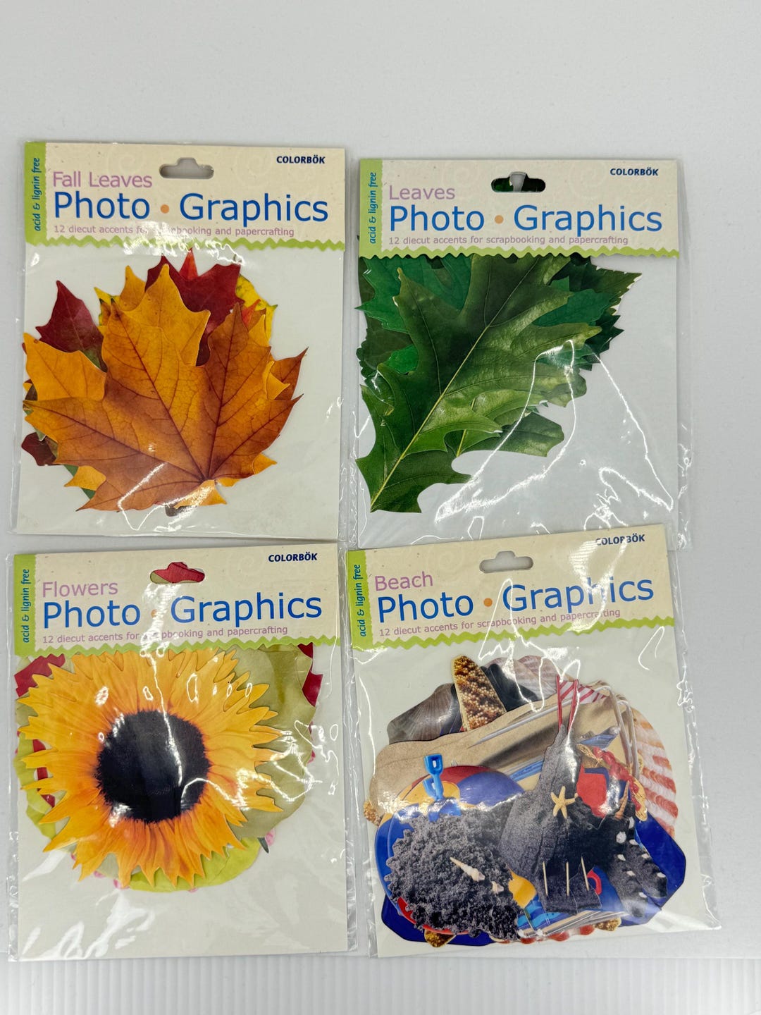 DESTASH Colorbok Photo Graphics - Die Cut Elements - Flowers Leaves ...