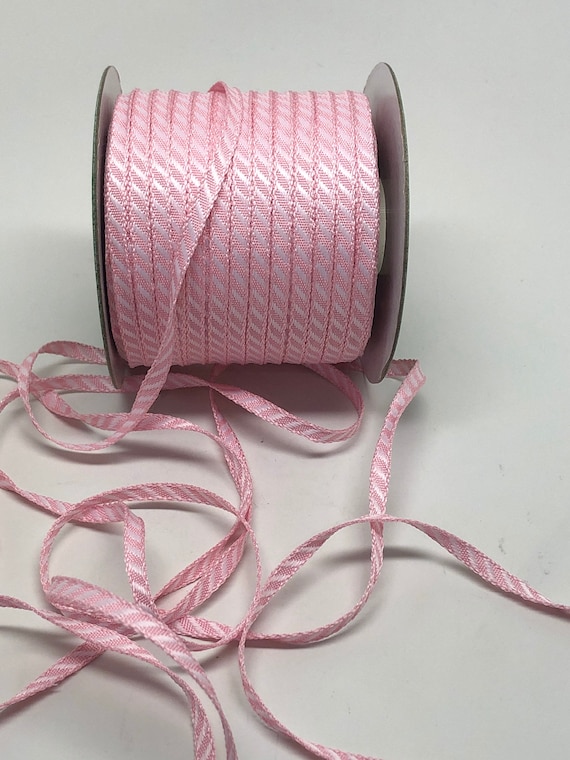Solid Diagonal Stripe Ribbon 1/8 Inch Petal Pink - Etsy