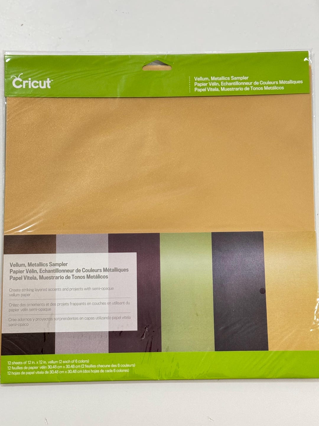 Cricut Vellum Metallic Sampler- 12 Sheets - Semi Opaque Vellum Paper - Etsy