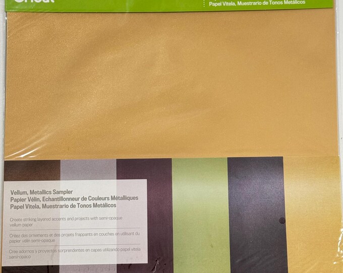 Cricut Vellum Metallic Sampler- 12 Sheets - Semi Opaque Vellum Paper - Etsy