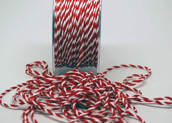 Candy Stripe Twisted Rope Red White 1/16 Inch - Etsy
