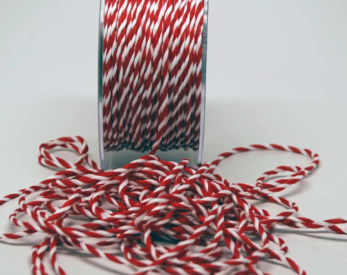 Candy Stripe Twisted Rope Red White 1/16 Inch - Etsy