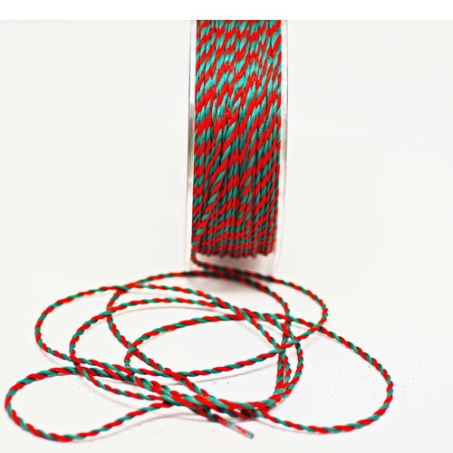 Candy Stripe Twisted Rope Red White 1/16 Inch - Etsy