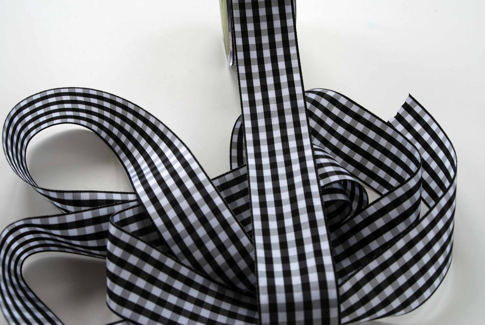 Gingham Ribbon 1.5 Inches Black With White - Etsy