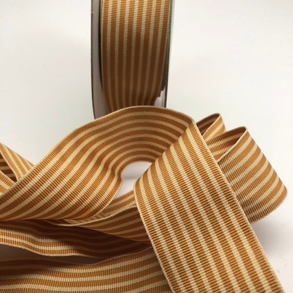 Gold and White Striped Ribbon - Etsy