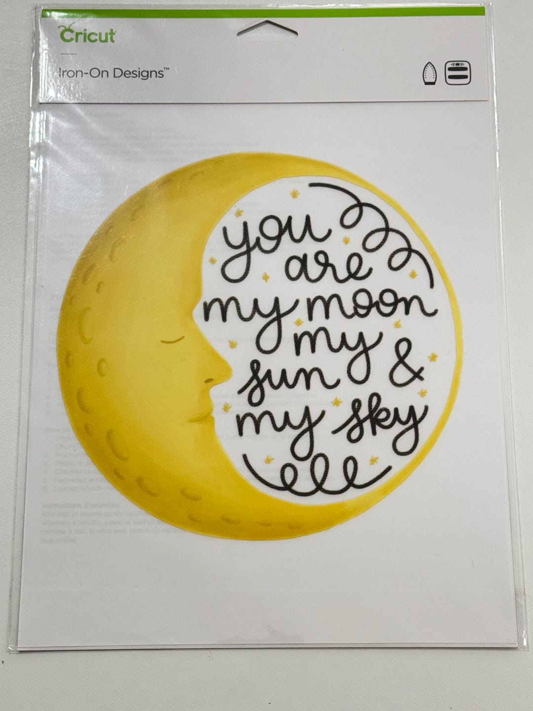 Cricut Iron-on Designs - You Are My MOON Sun Sky Pillow Design Shirt ...