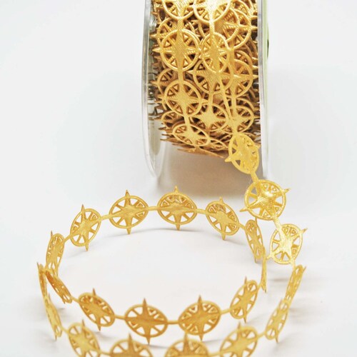 Gold Nautical Compass Ribbon Trim 3/4 Wide by the Yard | Etsy