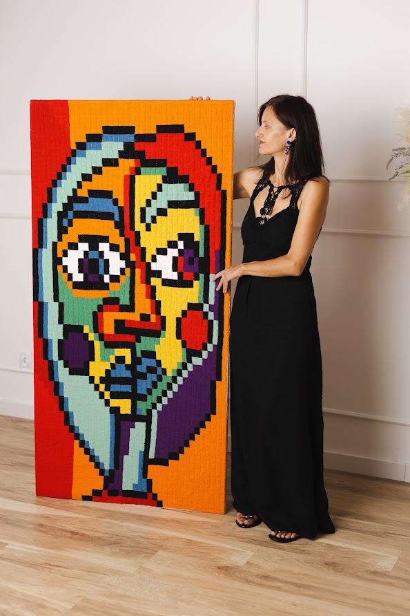 Picasso Style Crochet Pattern PDF – Enterlak Tunisian Abstract Face ...