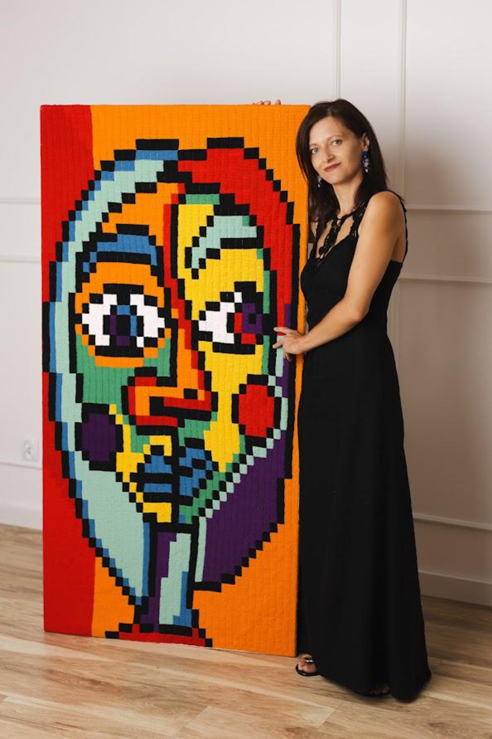 Tunisian Entrelac Wall Art (PDF Pattern)- Picasso Style Crochet Pattern ...