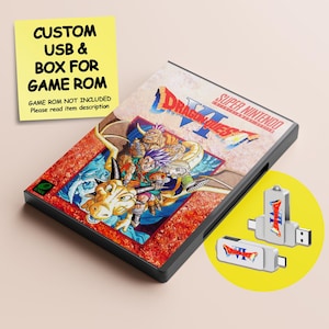 Dragon Quest VI Snes Custom Usb Flash Drive and Box for Video Game Rom ...
