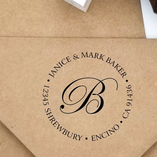 Custom Script Return Address Stamp Self Inking | Etsy