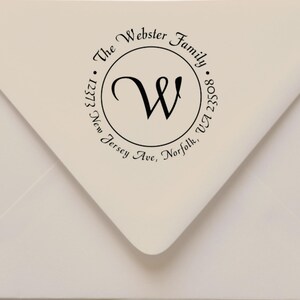 Single Initial Custom Family Personalized Self Inking Stamp ( Featuring ...