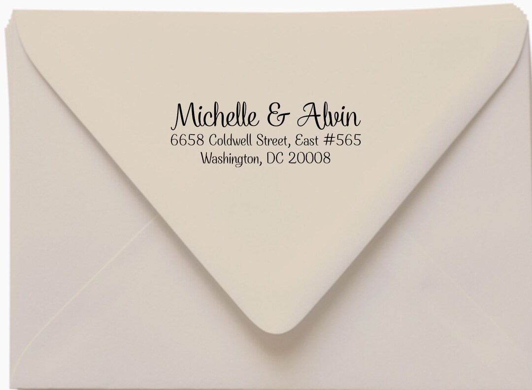 Personalized Return Address Stamp Featuring Handwriting Script 20383 2 ...