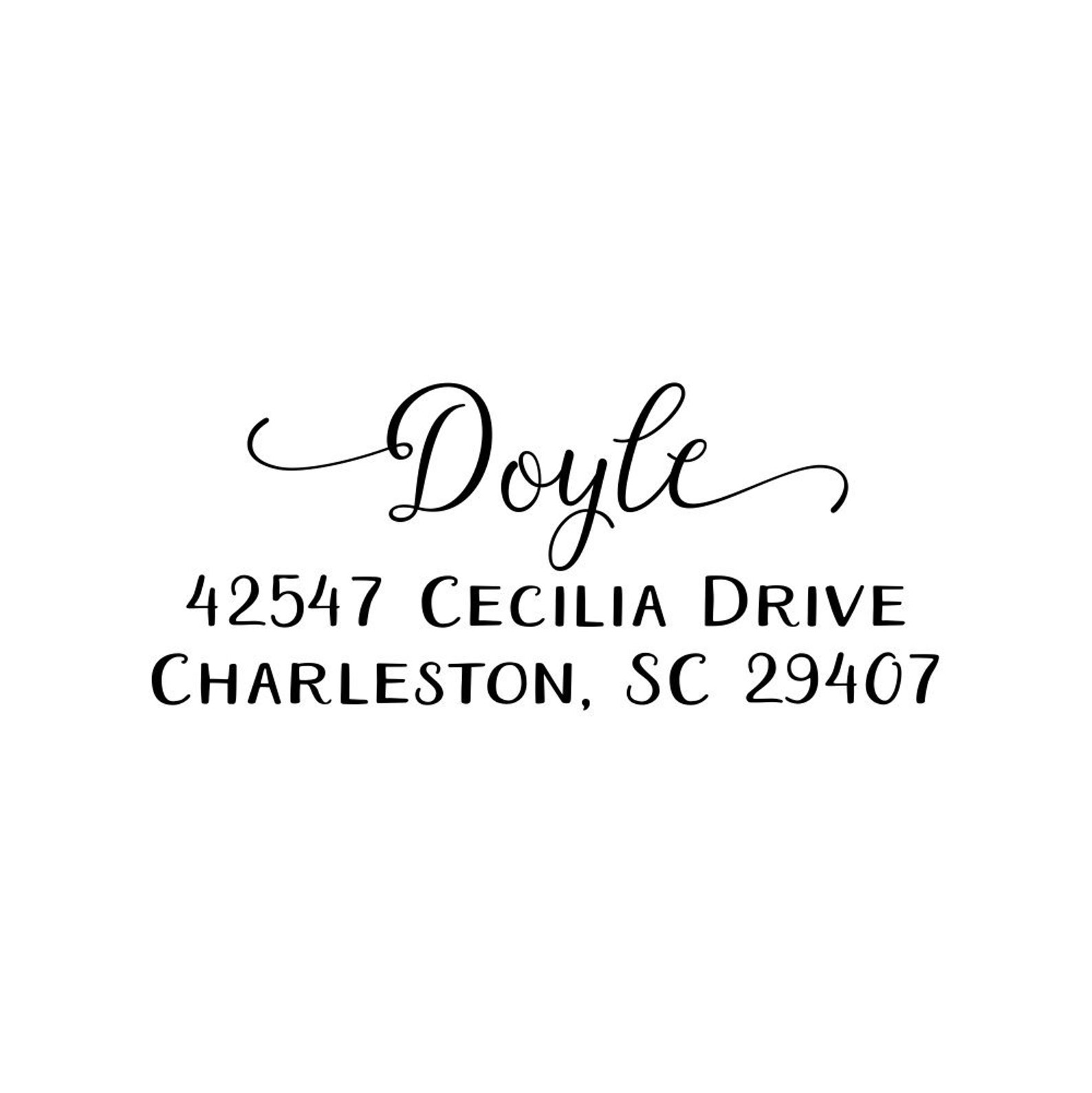 Calligraphy Address Stamp Address Stamp Return Address | Etsy