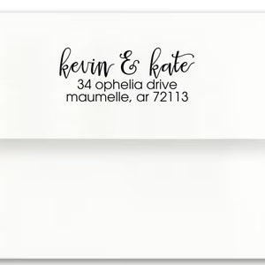 Calligraphy Custom Return Address Stamp. Self-inking Return Address ...