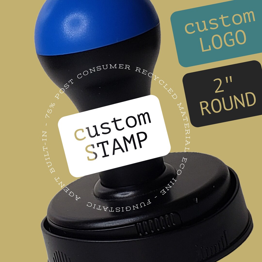 Custom 2-inch Round Eco-friendly Stamp Custom Logo Stamp or Image Stamp ...
