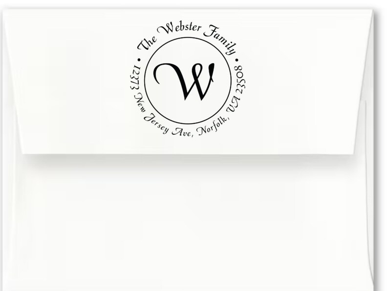 Single Initial Custom Family Personalized Self Inking Stamp ( Featuring ...