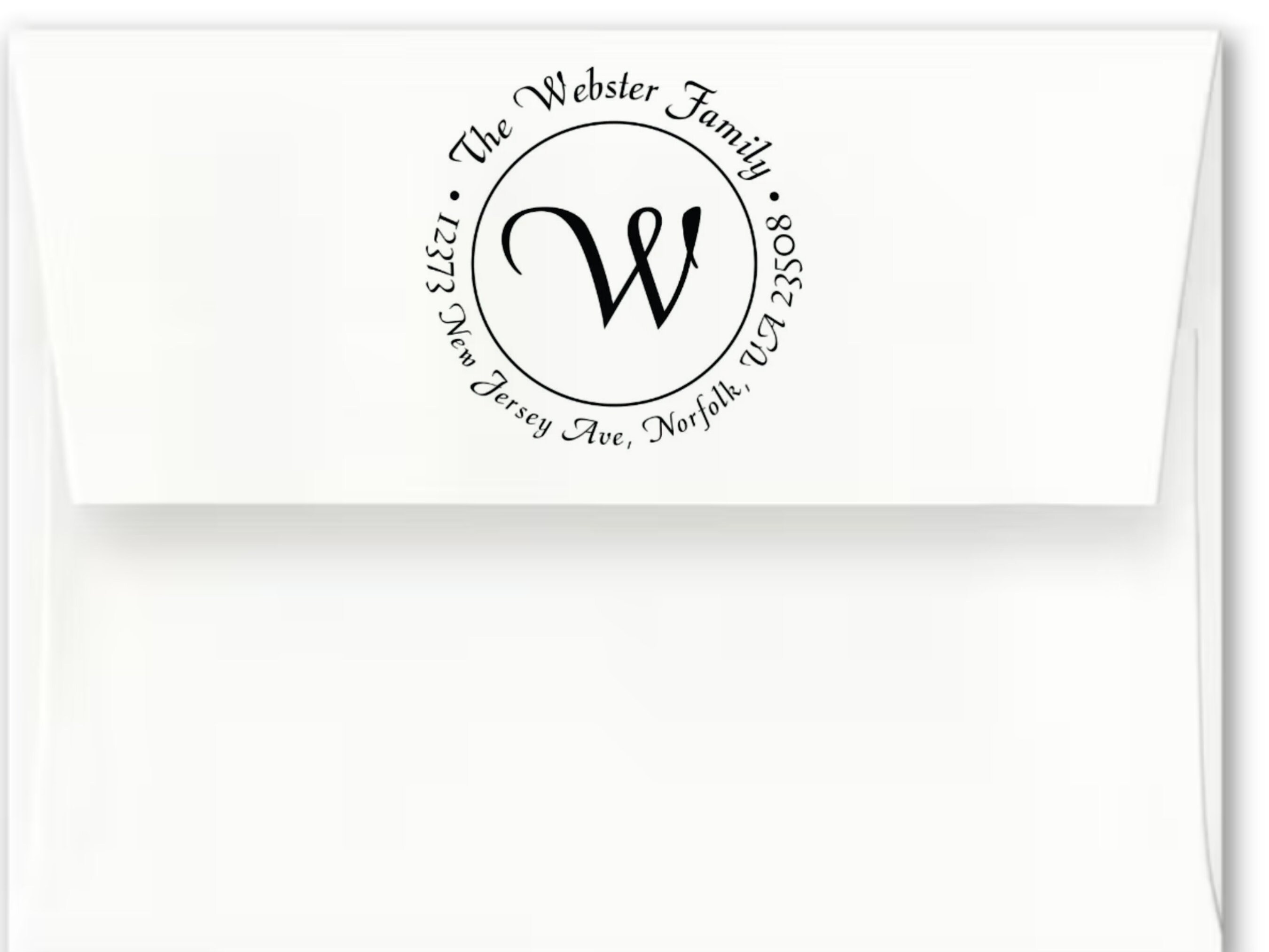 Single Initial Custom Family Personalized Self Inking Stamp ( Featuring ...