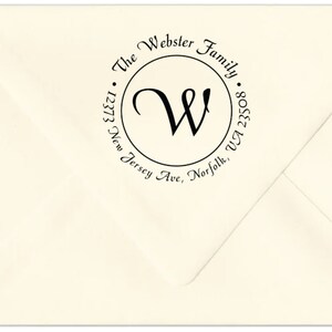 Single Initial Custom Family Personalized Self Inking Stamp ( Featuring ...