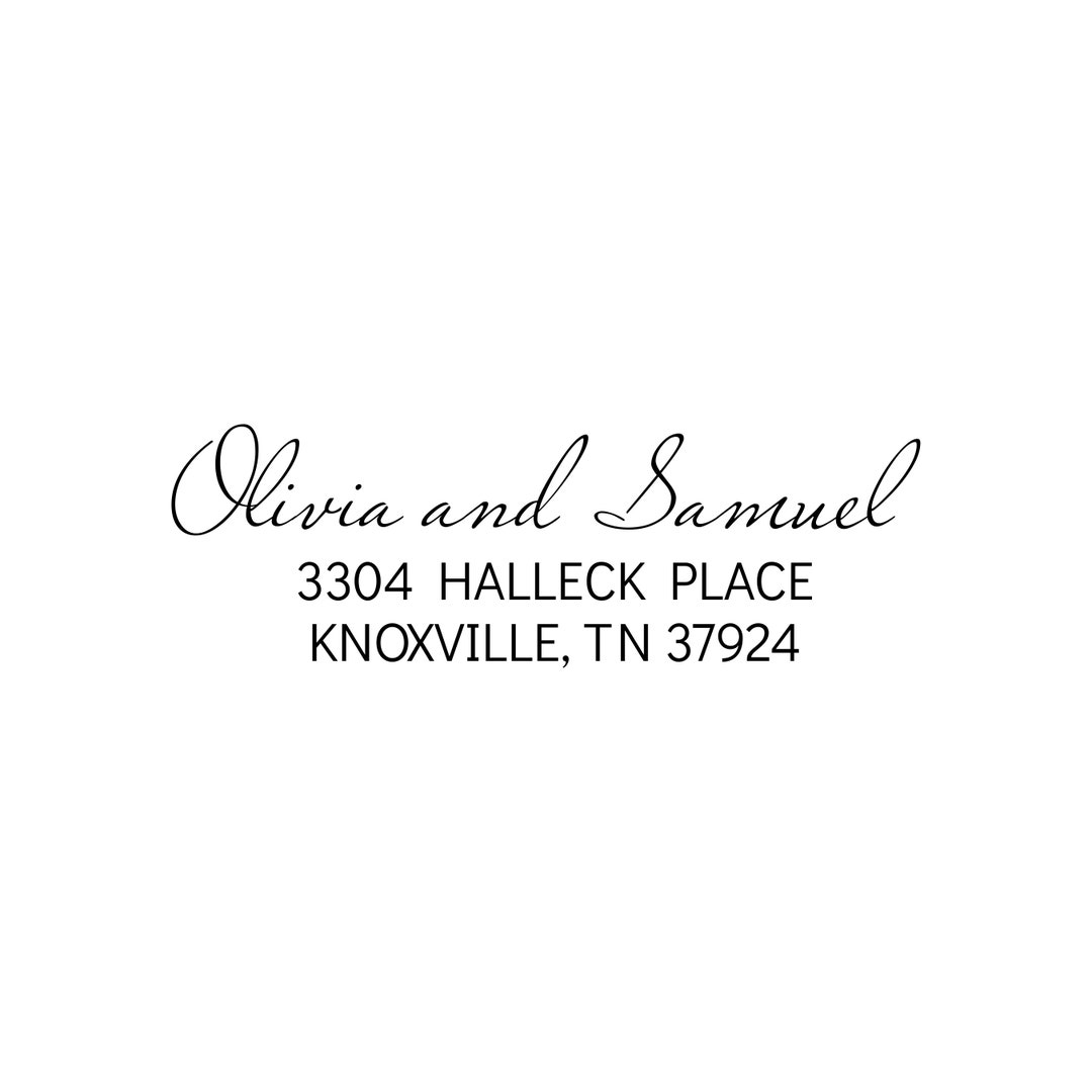 Custom Address Stamp | Personalize With Your First Names or Last Names ...
