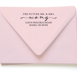The Future Mr & Mrs Address Stamp, Self Inking Stamp Custom, Engagement ...