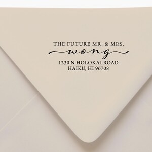 The Future Mr & Mrs Address Stamp, Self Inking Stamp Custom, Engagement ...
