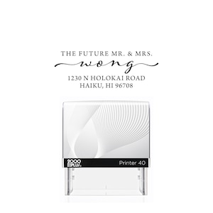 The Future Mr & Mrs Address Stamp, Self Inking Stamp Custom, Engagement ...
