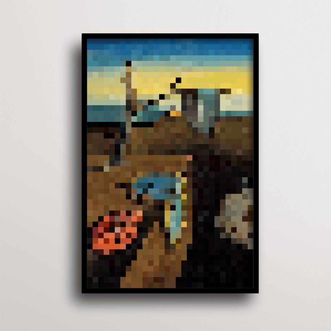 Pixel the Persistence of Memory, Salvador Dalí’s Retro Pixelated ...