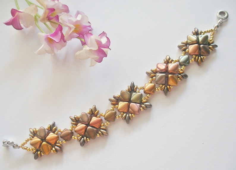 Beaded Bracelet Pattern Silky Bead Tiles Bracelet BB212 Beading Jewelry ...