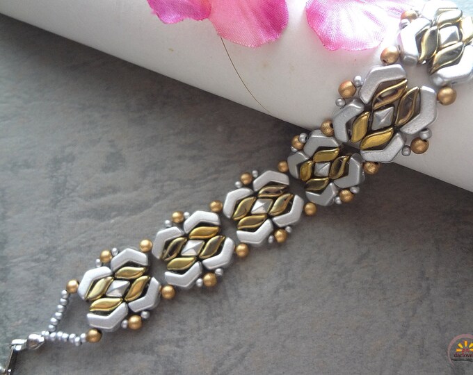 Beaded Bracelet Pattern - Silky Bead Tiles Bracelet (BB212) - Beading ...