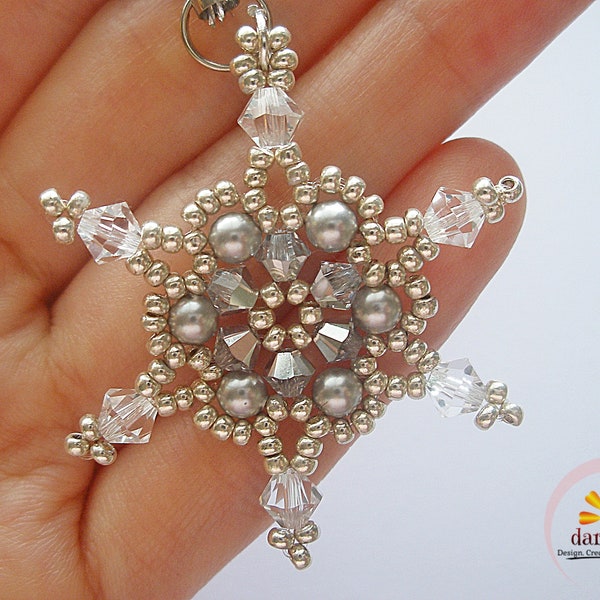 Beaded Snowflake Pattern - Etsy
