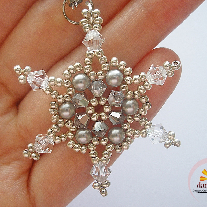 Beaded Snowflake - Etsy