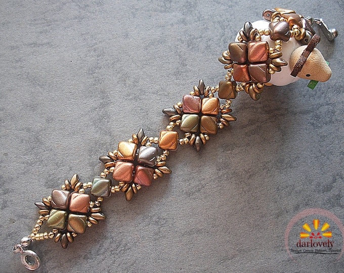 Beaded Bracelet Pattern - Silky Bead Tiles Bracelet (BB212) - Beading ...