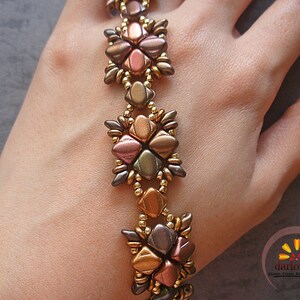 Silky Bead Tiles Bracelet Pattern: Beading Tutorial (PDF) - Etsy