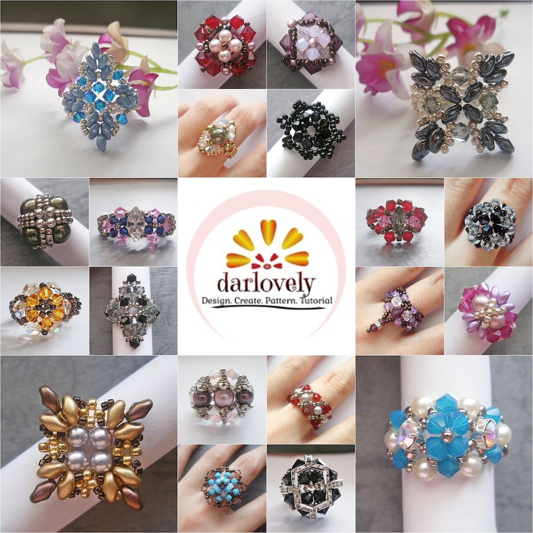 Diy Ring Patterns 20 Ring Tutorials ring Bundle 1 70% OFF Beading ...