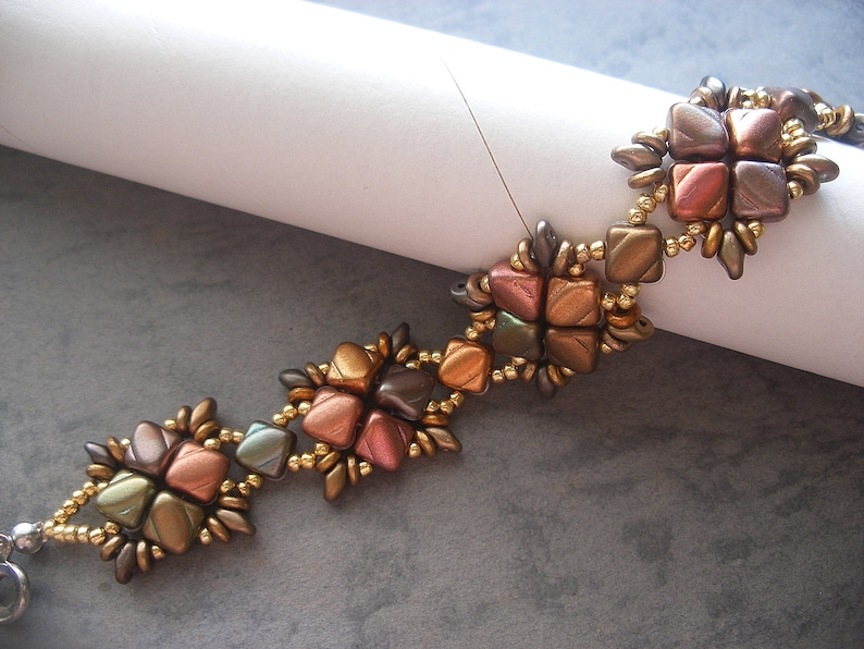 Beaded Bracelet Pattern Silky Bead Tiles Bracelet BB212 Beading Jewelry ...