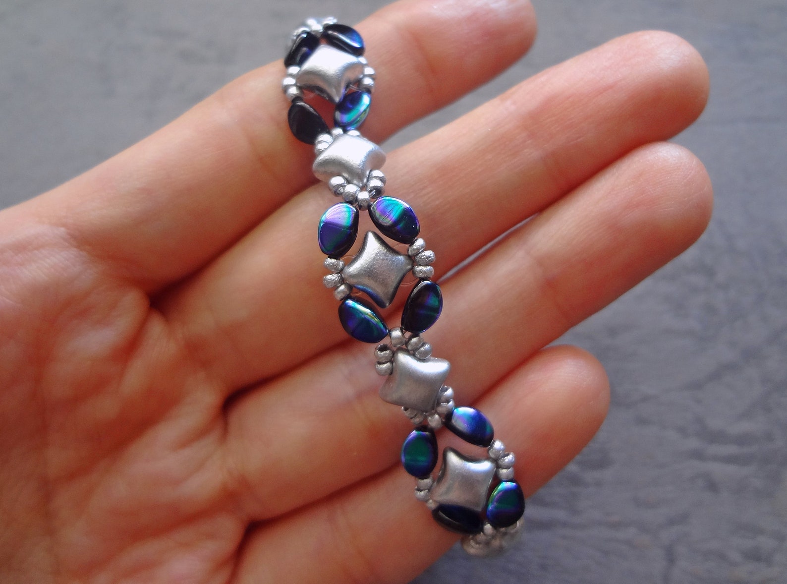 Beaded Christmas Bracelet Pattern Starry Star Bracelet - Etsy