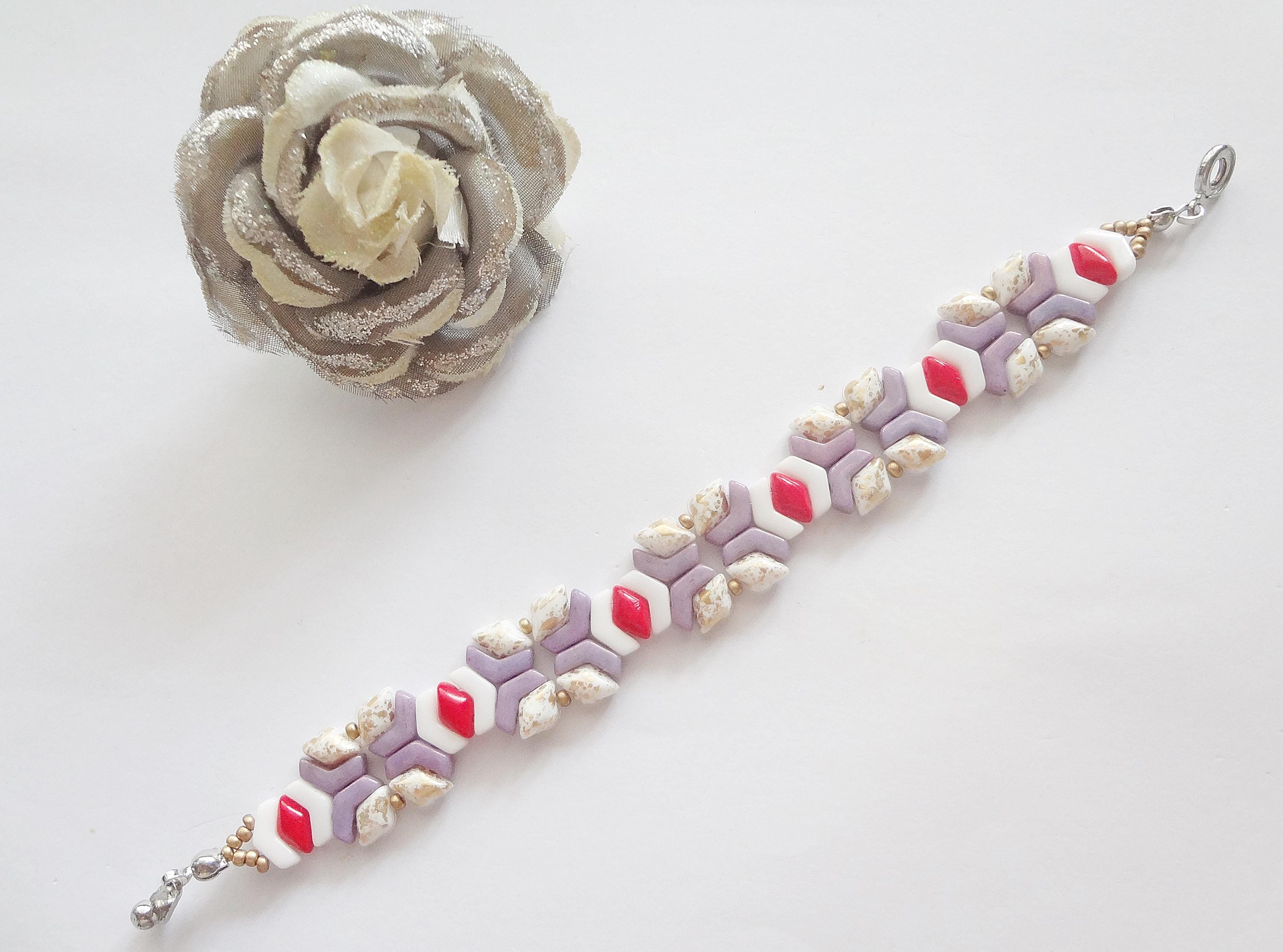 Arrow Bead Bracelet Pattern: Gemduo Jewelry Tutorial (PDF Download) - Etsy