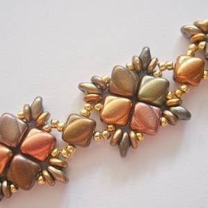 Silky Bead Tiles Bracelet Pattern: Beading Tutorial (PDF) - Etsy