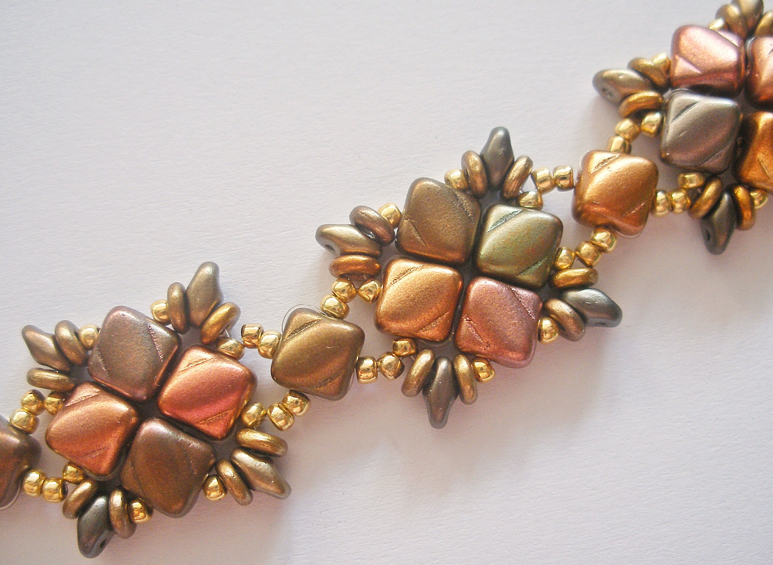 Beaded Bracelet Pattern Silky Bead Tiles Bracelet BB212 Beading Jewelry ...